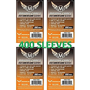 Mayday Games 7044 Clear Sleeves 57.5x89mm USA Chimera Size (4x100 Pack, 400 sleeves)
