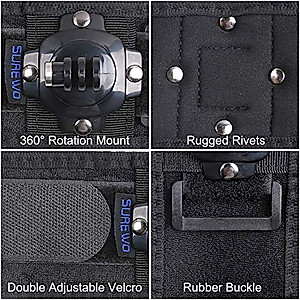 SKEZN 360 Degree Rotating Arm Mount Strap Wrist Strap Mount Compatible with go pro Hero 98765 Black,Wrist Strap Band Holder Cycling Mount for DJI Osmo Action,Xiaomi Yi and More