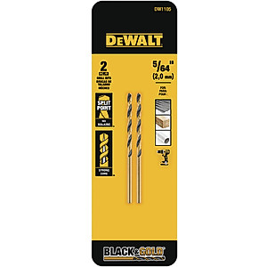 DEWALT ACCESSORIES DW1105 5/64" Black Oxide Bit (2 Pack)