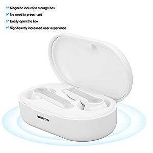 sjlerst True Wireless Bluetooth Headphone,Portable Wireless Earbuds TWS Wireless Bluetooth 5.0 Earphones in Ear Earbuds Headset with Charging Box,Compatible for Android/iOS/Windows