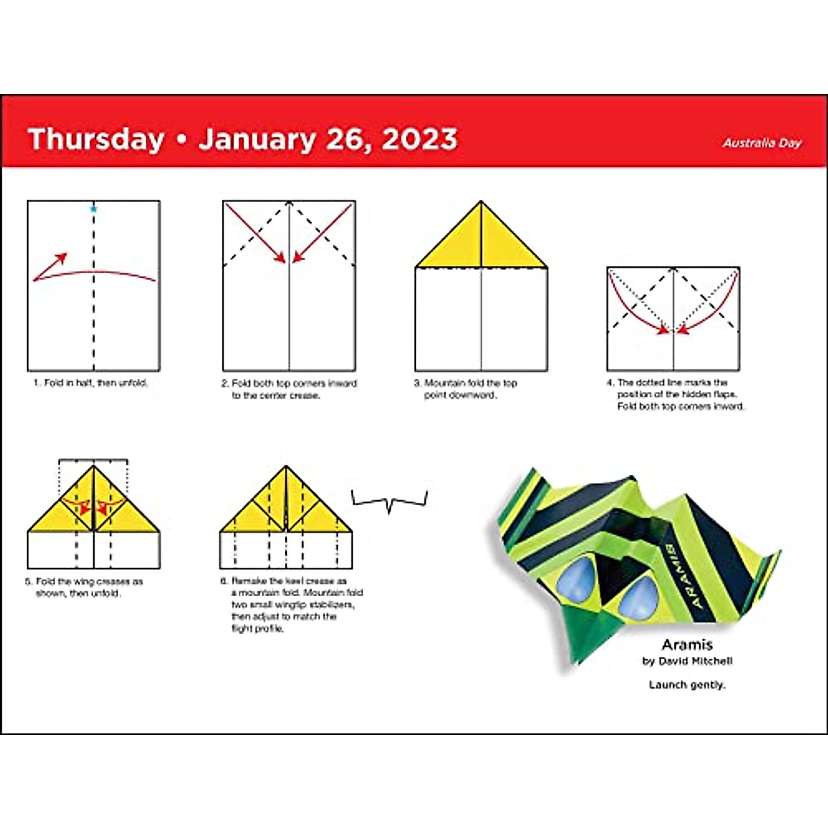 Paper Airplane 2023 Fold-A-Day Calendar