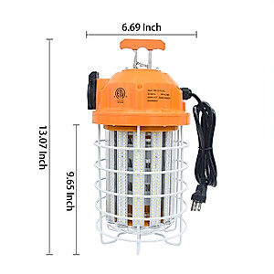 NS 100W LED Temporary Work Light,15500 Lumen Daylight White 5000K, IP64 Dust & Waterproof,Stainless Steel Cover for High Bay Construction Jobsite Workshop…