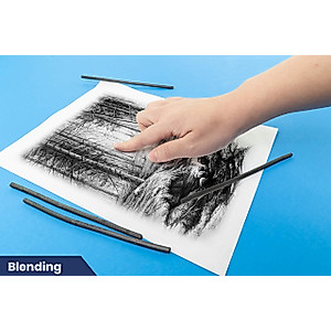 Pacific Arc Artist Vine Charcoal, Soft, Black 4 Charcoal Sticks for Drawing, Sketching, and Fine Art