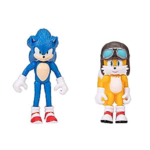 SONIC THE HEDGEHOG 2 The Tornado Playset - Biplane Vehicle, Sonic Figure and Exclusive Tails Figure, Spin The Planes Propeller and Pose Sonic on The Wings with This Interactive Playset!