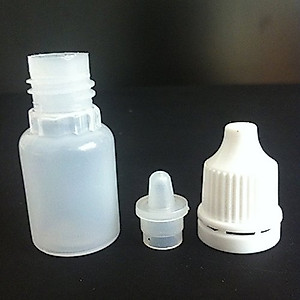 Grey990 5 Pcs Mini SizeDropper Bottle, 5-100ml Empty Plastic Bottles for Eye Liquid Dropper 50 ml