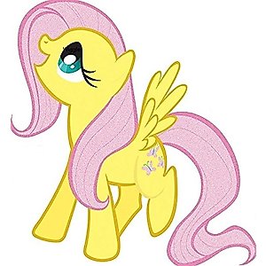 9 Inch Fluttershy Wall Decal Sticker MLP Pegaus Pony The Movie Removable Peel Self Stick Adhesive Vinyl Decorative Art Kids Room Home Decor Girl Bedroom Nursery 9 by 9 inches Tall