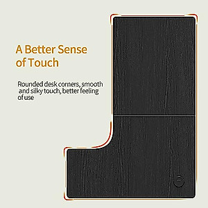 BANTI 43 Inch Corner Computer Desk with Right Storage Shelves, Small L Shaped Office Desk with Top Shelf, Study Writing Table, Black