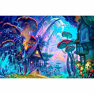 YISUMEI Trippy Mushroom Throw Blanket Colorful Forest Plant Fleece Blanket Soft Warm Cozy for Sofa Couch Bed 60"x80"