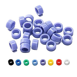 SNAWOP Dental Color Code Rings Multi-Colors Autoclavable Silicone Hygiene Instrument for Dentist (S, Purple)