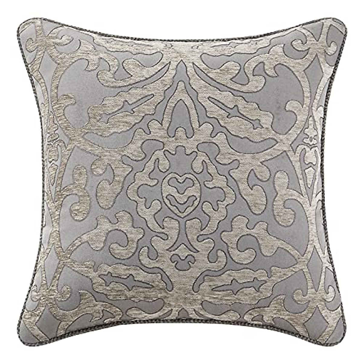 Waterford Carrick Dec Pillow, Large, Grey/Gold Antique