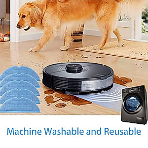 S7 Mop Pads Compatible with Roborock S7 S7+ T7 T7S T7 Plus S7MaxV, S7 MaxV Plus Vacuum Cleaner Washable Reusable Microfiber Mop Cloth, 5 Pack