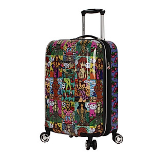 Betsey Johnson Designer 20 Inch Carry On - Expandable (ABS + PC) Hardside Luggage - Lightweight Durable Suitcase With 8-Rolling Spinner Wheels for Women (Girls Print)