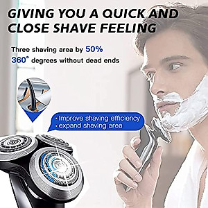 SH90 Replacement Heads for Philips Norelco Shavers Series 9000, Upgrade SH90/72 replacement Heads (3 count)