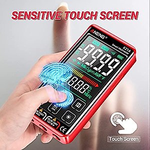 ANENG Digital Multimeter Tester Smart Touch TRMS Auto-Ranging 9999Counts Rechargeable anti-burning Ohm Amp VoltMeter With NCV,DC/AC Current,Voltage,Resistance Diodes,Continuity,Capacitance,Temperature
