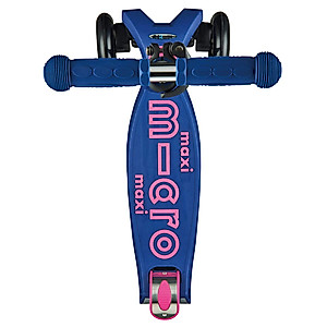 Micro Kickboard - Maxi Deluxe 3-Wheeled, Lean-to-Steer, Swiss-Designed Micro Scooter for Kids, Ages 5-12 - Indigo