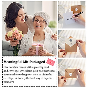 Tarsus Mother Daughter Necklace, Interlocking Infinity Circle Necklace, Mothers Day Jewelry Birthday Gifts for Women Mom Mama from Daughter