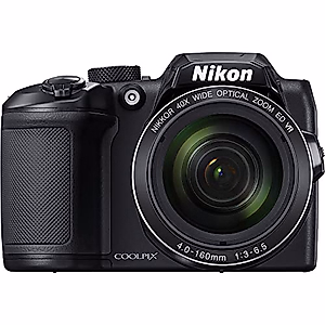 Nikon COOLPIX B500 Digital Camera (Black) (26506) + 2 x 32GB Card + Case + Card Reader + Corel Photo Software + Flex Tripod + HDMI Cable + Memory Wallet + Cap Keeper + Cleaning Kit (Renewed)