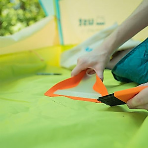 ust FlexWare Compact Sweep Set with Brush, DPan and Carabiner for Cleaning Small Messes at the Campsite, Picnic or Other Outdoor Activities , Orange, One Size (20-12235)