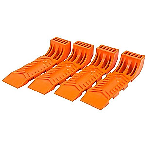 Mytee Products Interlocking Tire Skates for Tow Truck Wrecker Rollback Carrier Safety Orange (4pc Set)