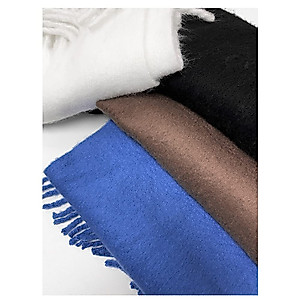 OUNIYA Large Chunky Scarf Oversized Fluffy Scarves Cashmere Feel Blanket Soft Big Wool Thick Winter Warm Women (yellow)