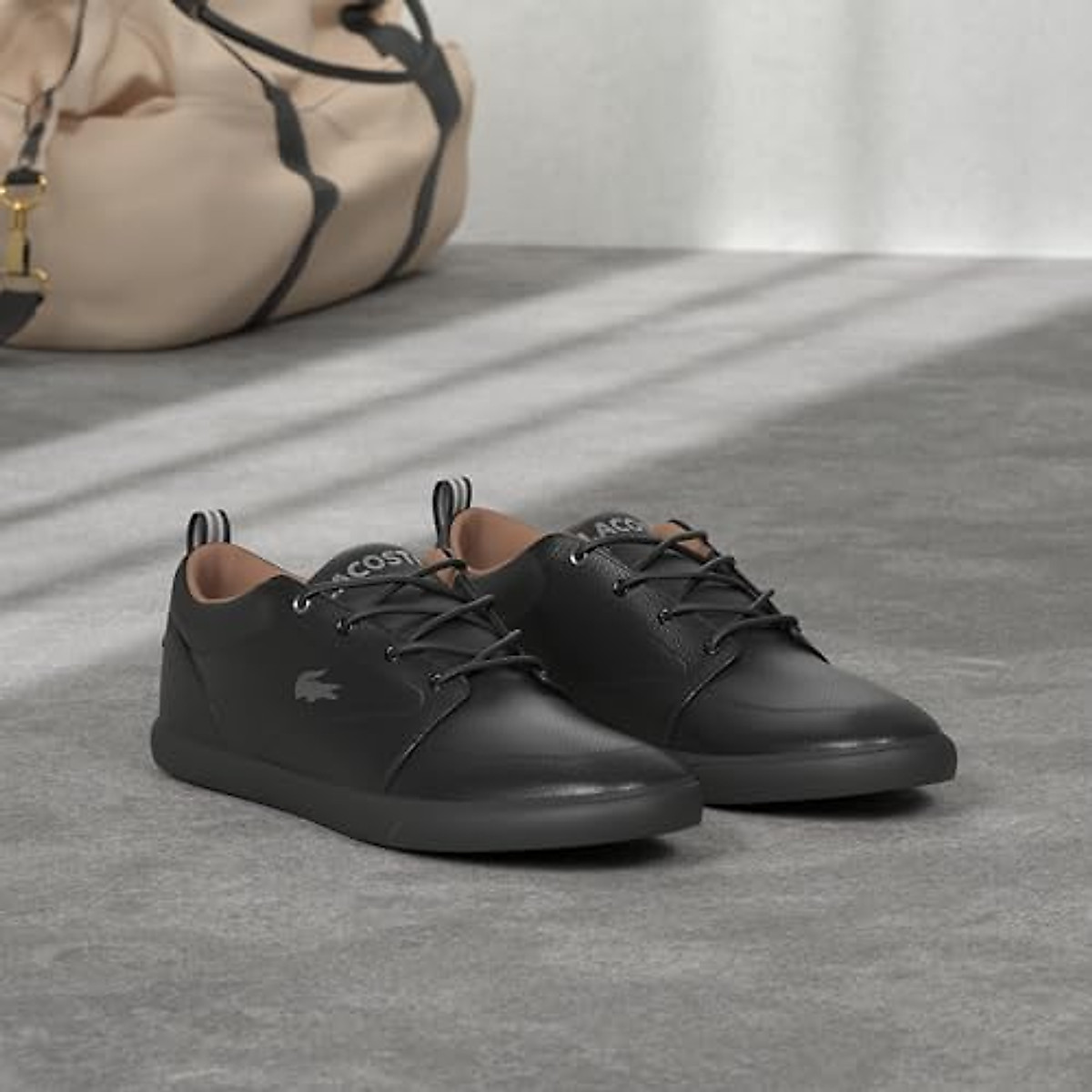 Lacoste Mens Bayliss Sneaker, Black/Black, 10