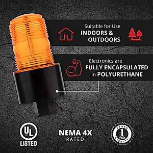 TOMAR 490S-120-R Microstrobe 1/2"-14 NPT Female Pipe Mount Base, 120VAC (Red, 1/2" Female Pipe Mount (120 VAC))