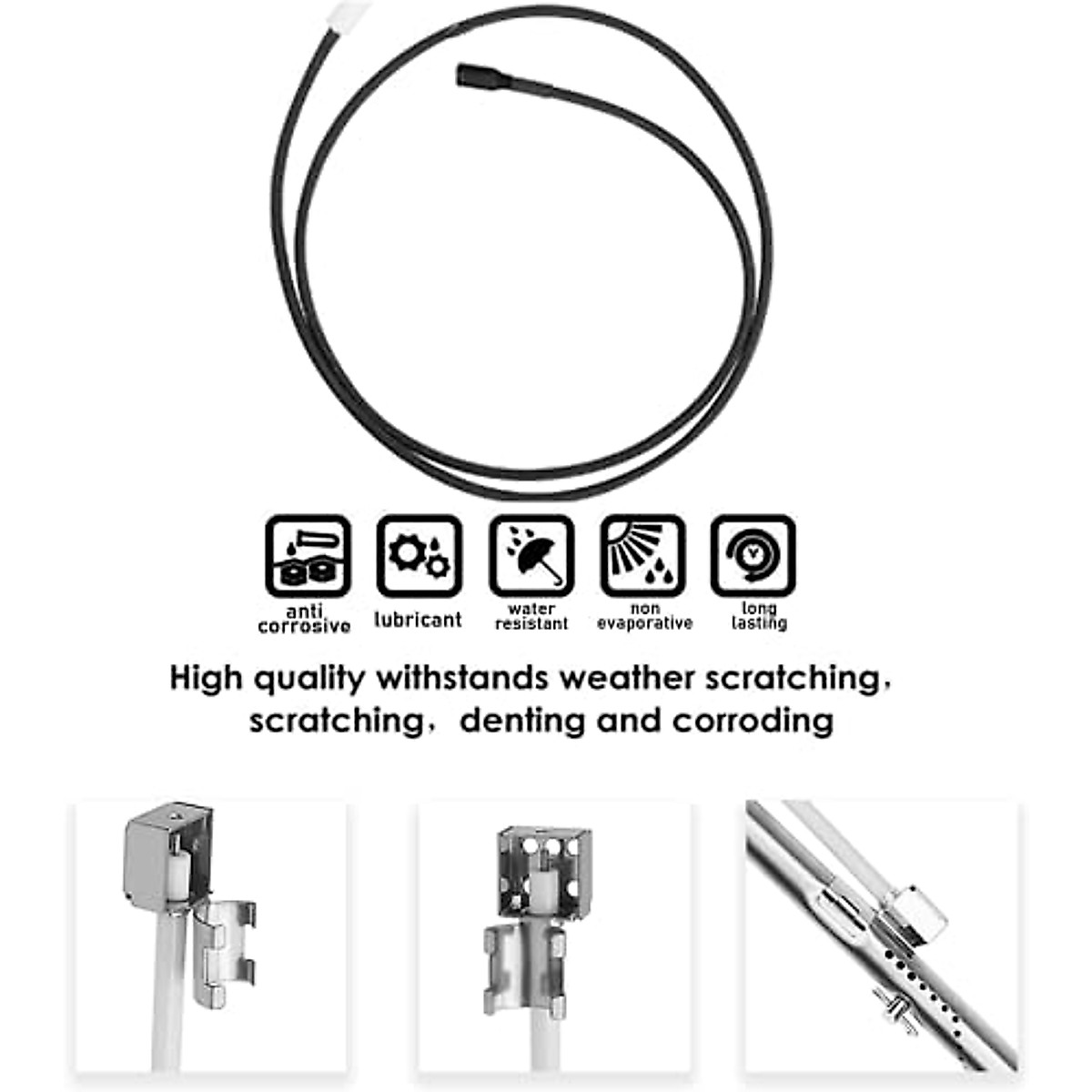 Uniflasy Replacement Parts for Charbroil Performance Tru Infrared 3 Burner 463370719 463371116 463280019 463336016 463633316 463672416 463344116 Igniter Grill Burner Heat Plate Shield Crossover Tube