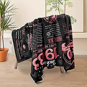 40th Birthday Decorations for Women Men,Happy 40th Birthday Gifts for Men Women,40th Birthday Gift Ideas,Great Birthday Gifts for 40 Year Old Husband Wife Dad Mom,Back in 1983 Throw Blanket Rose Gold