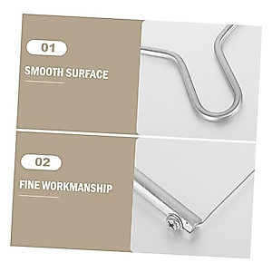 PRETYZOOM 2pcs Goose Liver Splitter Butter Steel Slicing Cutter Bread Cheese Wire Cheese Slicer for Cheese Butter Cheese Peeler Cheese Spatula Cheese Grater Handheld Stainless Steel Silver