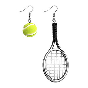 UJIMS Women Sports Ball Jewelry Tennis Earrings for Tennis Lovers Ping Pong Ball for Girls Sport Gift Tennis Players Ping Pong Ball Players Gift (Tennis Earrings)