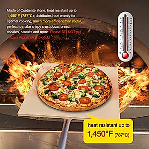GGC Pizza Stone for Oven and Grill, 12 inch Square Bread Baking Stone, Thermal Shock Resistant for Cooking Stone, Making Pizza Bread Cookie and More