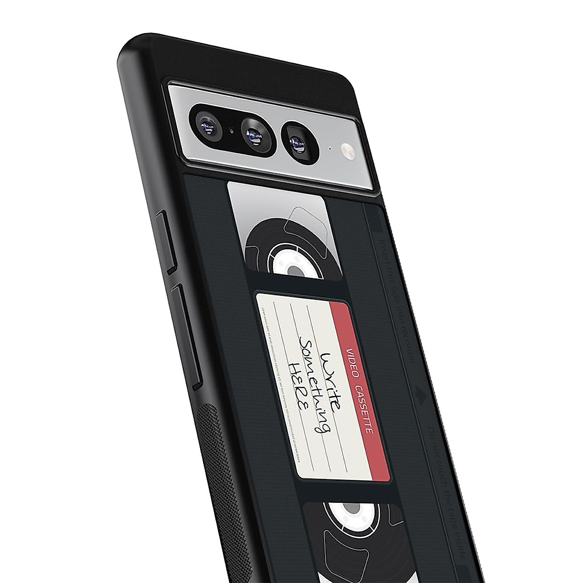 VHS Cassette Tape Personalized Black Rubber Phone Case Compatible With Google Pixel 9 Pro, Pixel 9, Pixel 9 Pro XL, Pixel 8a, Pixel 8 Pro, Pixel 8, 7, 6, 6a, 6 Pro, 5, 4a, 3, 2