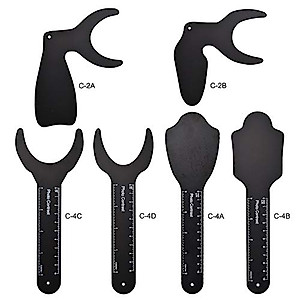 Angzhili 6 Pcs Dental Contraster Intraoral Photographic Dental Black Background Board Dental Photo Contrast Kit