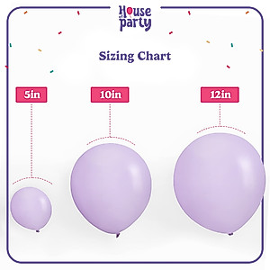 House of Party Pastel Purple Balloon Garland Kit 100Pcs - 5 Inch Single Color Pastel Latex Balloons for Graduation, Wedding, Bachelorette Party Decorations | Kids Party Latex Birthday Balloons