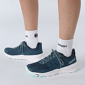 Salomon Patrol Hiking Shoes for Women Trail Running, Legion Blue/White/Yucca, 7.5