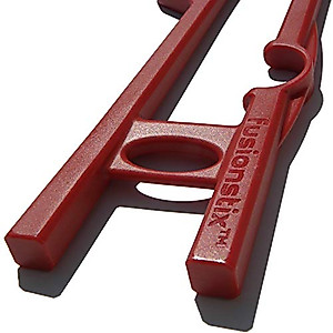 fusionstix, the reusable, BPA free, dishwasher safe, fork chopstick combo utensil flatware for home kitchen, camping, backpacking, picnics, outdoor activities, or eating on the go (Watermelon)