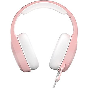 Anivia Pink Gaming Headset PS5 Headphones with Microphones Noise Canceling Headsets for Xbox one Laptop PC Mac