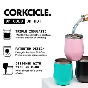 Corkcicle Origins Stemless Cup - Triple Insulated Stainless Steel Travel Wine Cup Tumbler for Coffee, Wine, and Cocktails - Spill Proof, Reusable, BPA-Free, Dishwasher Safe - 12oz/355ml, Copper