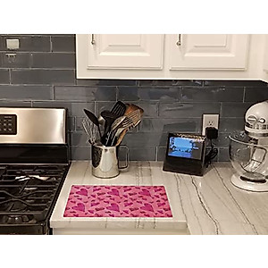 Caroline's Treasures BB7550LCB Watercolor Love and Hearts Glass Cutting Board Large Decorative Tempered Glass Kitchen Cutting and Serving Board Large Size Chopping Board