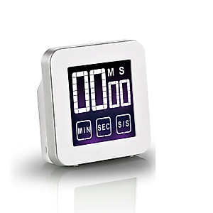 Cook N Home Touch Screen Digital Kitchen Timer Red and White, 2-pack