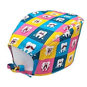DOKTORAM Skull Cap Tooth and Teeth Color Funny Prints Unisex hat Multicolor