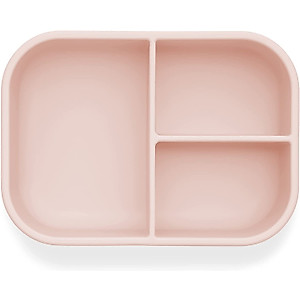 Ali+Oli Leak Proof Bento Box (Blush) Food-Grade Silicone Bento Box, BPA, Phthalate, Lead, & PVC Free - Bento Lunch Box for Kids and Adults - Leak Resistant Sets With Lids Container