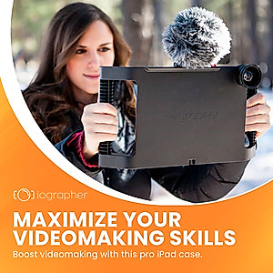 iOgrapher iPad Case with Handles for Tripod Compatible w/iPad 9.7 - iPad Camera Mount for iPad Air 1 & 2, iPad Pro 5th & 6th Gen - iPad Video Rig for Photography & Filmmaking - Includes 3 Cold Shoes