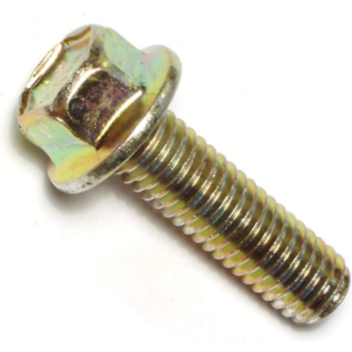 Hard-to-Find Fastener 014973240387 Grade 8 Coarse Hex Flange Bolts, 7/16-14 x 1-1/2, Piece-5,Yellow