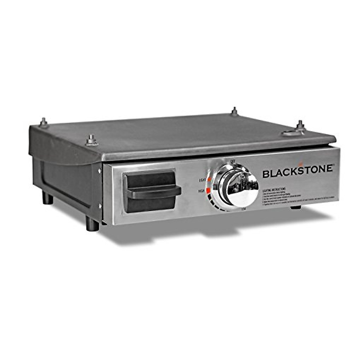 Blackstone 1650 Tabletop Grill Without Hood Propane Fuelled Portable Stovetop Gas Rear Grease Trap for Kitchen, Outdoor, Camping, Tailgating or Picnicking, 17 Inch Griddle, Black