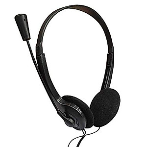 Baost Wired Over Ear Headphones with Microphone Foldable Headsets Wired Stereo Headset for 3.5mm PC Computer Laptop Random
