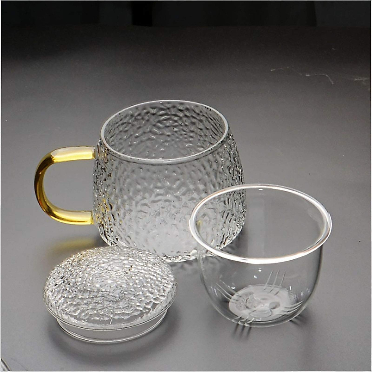 Lxuwbd - Handmade Japanese style heat resistant fashion glass coffee cup, Infusion mugs,tea cup, milk cup, breakfast cup, oat, yogurt cup (A)