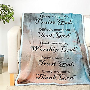 Bible Verse Blanket Christian Gifts for Women-Healing Mind Inspirational Faith Throw (60x80 Inch)- Cozy, Warm Throw Blanket Godly Gift