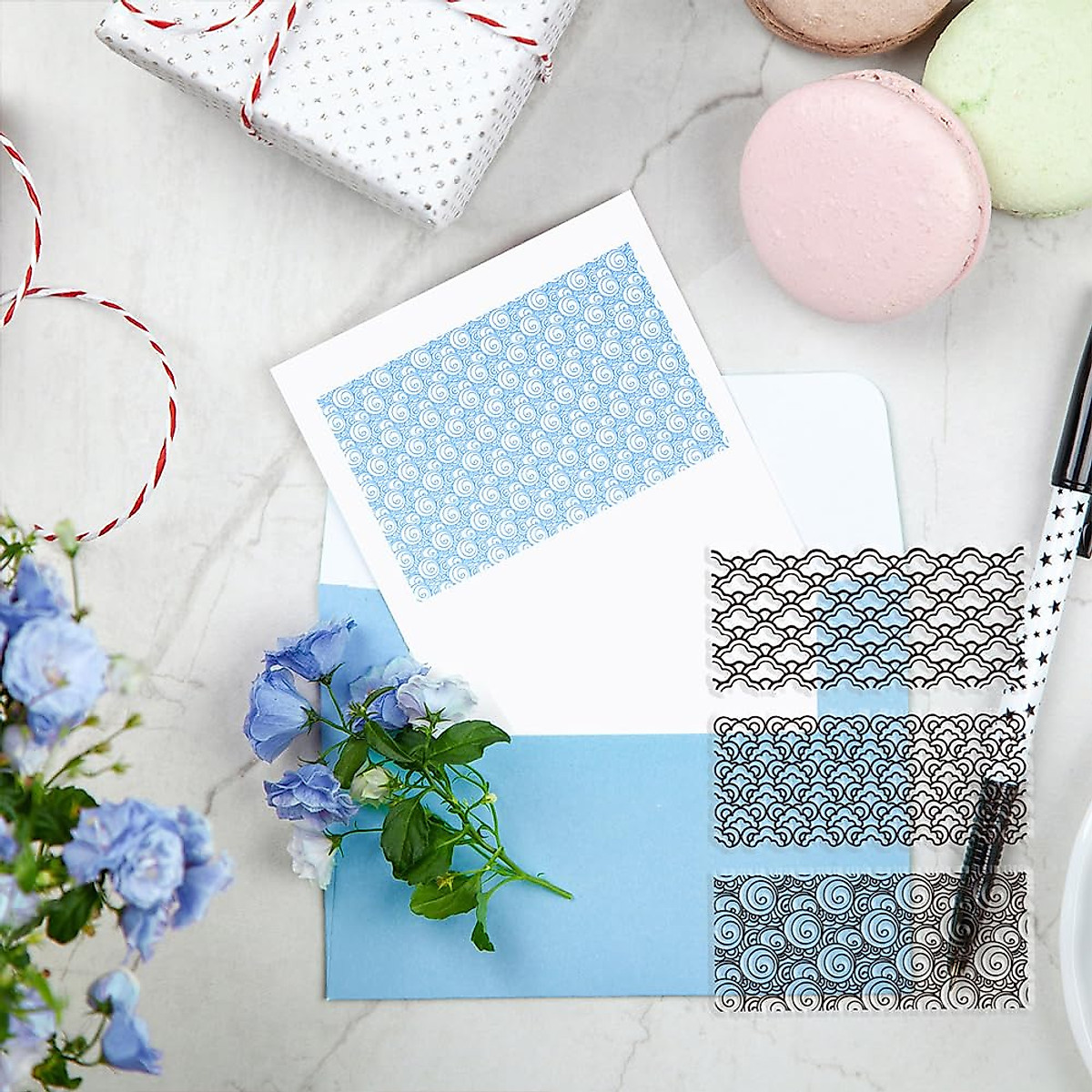 CRASPIRE Cloud Background Clear Rubber Stamp Regular Transparent Silicone Seals Stamp for Journaling Card Making DIY Scrapbooking Handmade Photo Album Notebook Decor 6.3 x 4.3inch