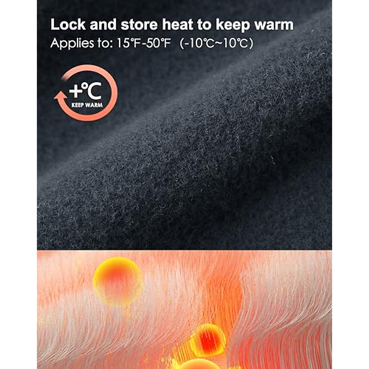 Willit Men's Fleece Lined Sweatpants Winter Thermal Athletic Pants Water Resistant Open Bottom Warm Pants Black L